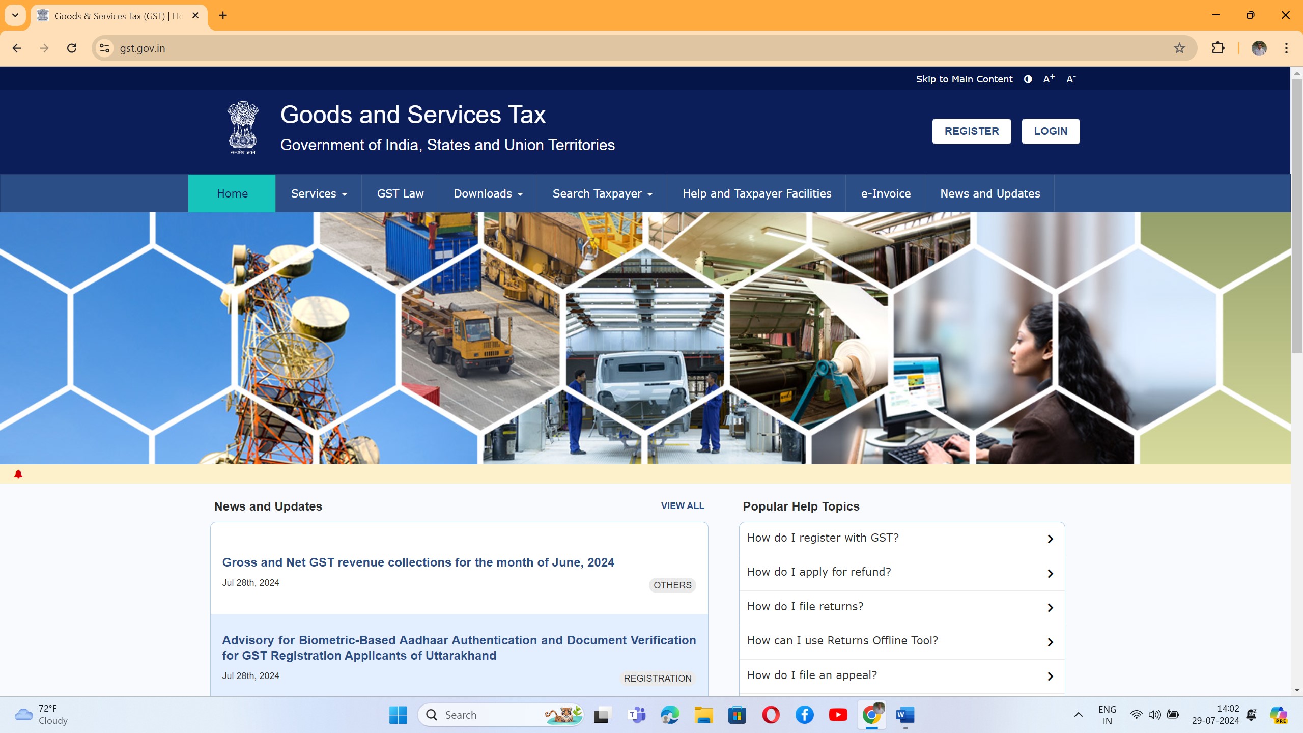 Advisory For Biometric Based Aadhaar Authentication And Document Verification For Gst